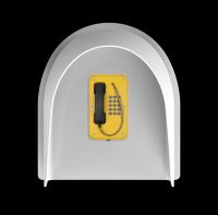 China Durable Rustproof Wall Mounted Telephone Booth For Airport / Chemical Plants for sale