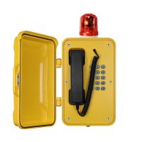 China Heavy Duty Industrial Outdoor Weatherproof Telephones With Warning Light for sale