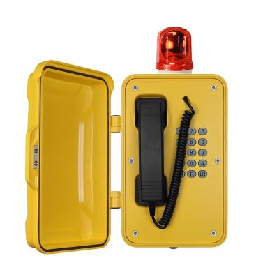 China Heavy Duty Industrial Outdoor Weatherproof Telephones With Warning Light for sale
