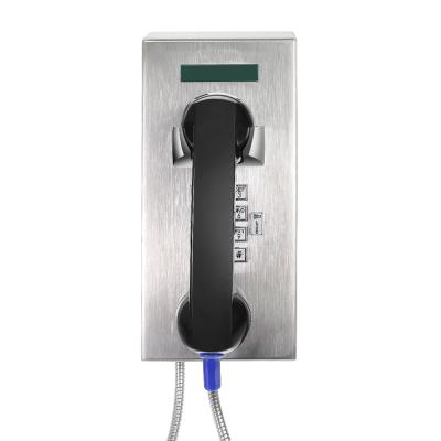 China Bank Service Wall Mounted Telephones With Armored Cord And ABS Material Handset for sale