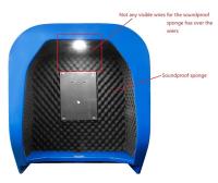 China Colorful Dust Proof Acoustic Phone Booth With LED Light Fit Noisy Locations for sale
