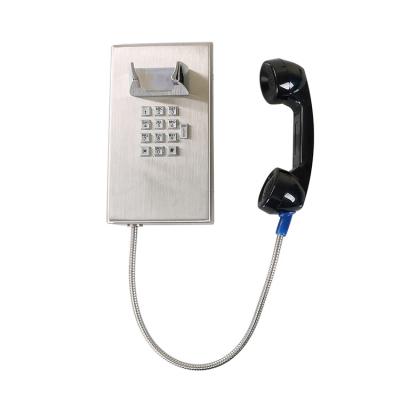 China Bank GSM Wall Mounted Telephones With Durable Brushed Stainless Steel Body for sale