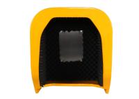 China Wall Mounting Acoustic Phone Booth Telephone Hood Fiberglass Reinforced Polyester Material for sale