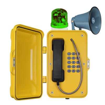 China IP67 Waterproof Industrial VoIP Tunnel Telephones With Horn And Beacon for sale