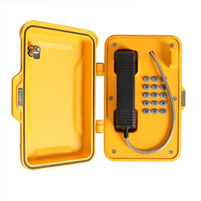 China Rubber Keypad SIP2.0 Military Emergency Phone 90db With Cover Lock for sale