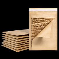 China Recycled Kraft Honeycomb Paper Mailer For Beauty Products Custom Printing for sale