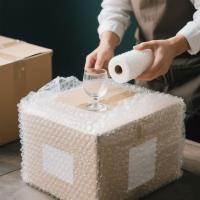 China Bulk Air Filled Transparent Plastic Bubble Roll Film Wrap 10mm 60gsm for sale