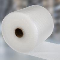 China Bulk Air Filled Transparent Plastic Bubble Roll Film Wrap 10mm 60gsm for sale