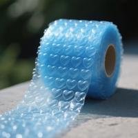 China 48m 90gsm Blue Plastic Bag Bubble Wrapping Roll Film For Packaging for sale