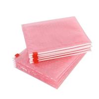 China Air Filled Resealable Ziplock Bubble Bag Waterproof Red Polyethylene for sale