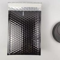 China Self Sealing Metallic poly Holographic Bubble Mailers Premium Black Padded Envelope for sale