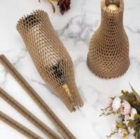 China Biodegradable Brown Kraft Honeycomb Paper Sleeve Packaging Wrapping Roll for sale