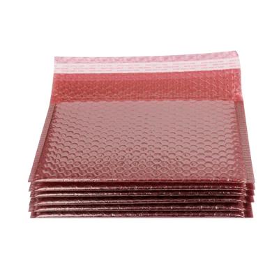 China Vacuum Sealed Bubble Mailers Poly Bags Pink Envelopes Anti-Static Plastic Shielding Film for sale