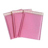 China Matte Pink Custom Poly Bubble Mailers 9x12 LDPE Envelope For Gifts Packaging for sale