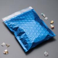 China OEM Lightweight Blue Glamour Metallic Bubble Mailer For Secure Packaging for sale