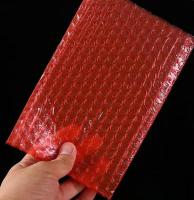 China ODM Red Sealed Air Mailers Bubble Bags Pouch Open End Protective Packaging for sale