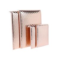 China Reflective Rose Gold Poly Metallic Bubble Mailer Self Seal Bulk for sale