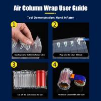 China Air Filling PE Column Bubble Wrap Bottle Sleeves Protective Packaging for sale