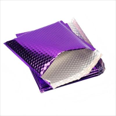 China 6x10 Poly Purple Bubble Mailers Metallic Lightweight Shipping for sale