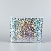 China Zipper Seal Silver Foil Metallic Padded Envelopes Holographic Bubble Mailers for sale