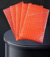 China Circle Bubble Shape Red Bubble Film Bag Exceptional Cushioning and Protection for Your Products and Goods for sale