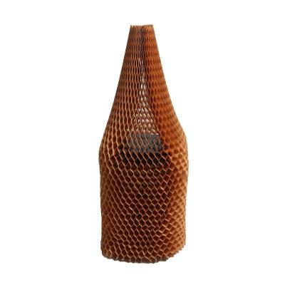 China Biodegradable Brown Kraft Honeycomb Paper Wrapping Shockproof 22cm for sale
