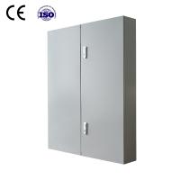 China Double Door Metal Electrical Cabinet Carbon Steel Electrical Enclosure Wall Mount Key Lock for sale