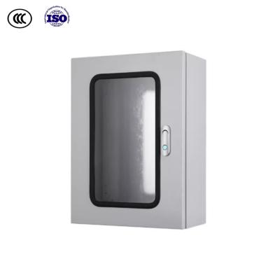 China IP55 IP65 Metal Electrical Cabinet Enclosure With Viewing Window Outdoor Waterproof for sale