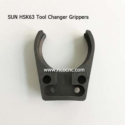 China CNC accessories tool changer grippers SUN HSK63 tool fork clips for ATC tooling system for sale