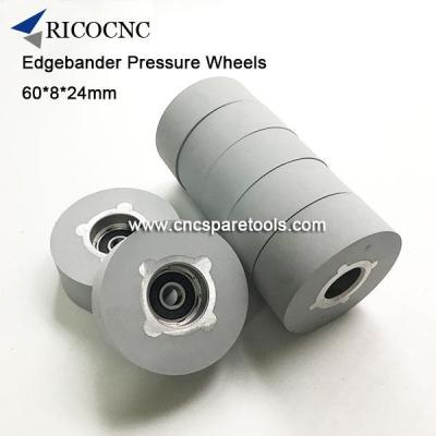 China 60x8x24mm Edgebander Rubber Pressure Wheels for Biesse Edge Banding Machine for sale