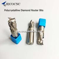 China Woodworking CNC Spiral Diamond PCD Router Bits for CNC Panel Cutting for sale