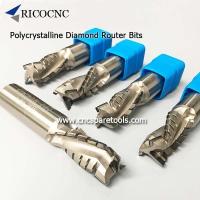 China Woodworking CNC Spiral Diamond PCD Router Bits for CNC Panel Cutting for sale