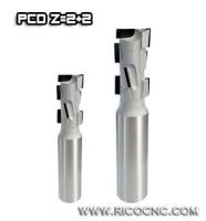 China PCD Diamond Helical Compression Router Bits for Laminated Wood Panels Cutting for sale