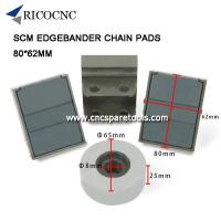 China Woodworkimg edgebanding machine parts 80x62mm Track Pads Conveyor Chain Pads manufacturer for SCM Edgebander machine for sale