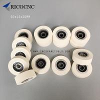 China Biesse Edgebander accessories White Rubber 60x12x20mm Pressure Roller Wheels with HSK bearing. for sale