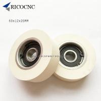 China Biesse Edgebander accessories White Rubber 60x12x20mm Pressure Roller Wheels with HSK bearing. for sale