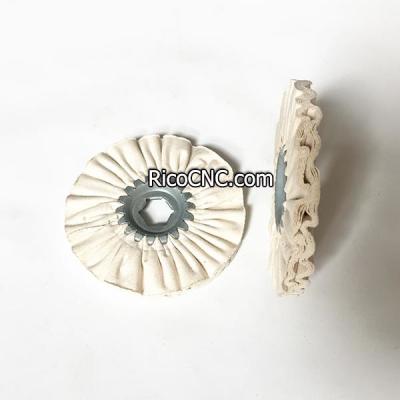 China 4-005-15-0187 Polishing Wheel 120х19х10mm Buffing Pad for Homag Brandt Edgebanding machine with Hex Center for sale