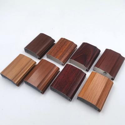China 6 Meters Length Aluminium Kitchen Profiles Wooden And Powder Coated Glossy for sale