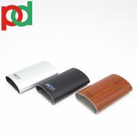 China 6M Length Plata Mate Black Wooden Color Aluminium Handrail Profiles With Bronze Anodized Finish And Different Sizes for sale
