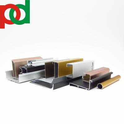 China Customizable Extrusion Technology Manufacture Aluminium Profiles For Glass Door Kitchen Cabinet Wardrobe MDF Melamine for sale