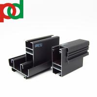 China Temper T5 Square Aluminium Profiles For Windows And Doors MP 80 Mate Black Wooden Touch Profile Aluminum for sale