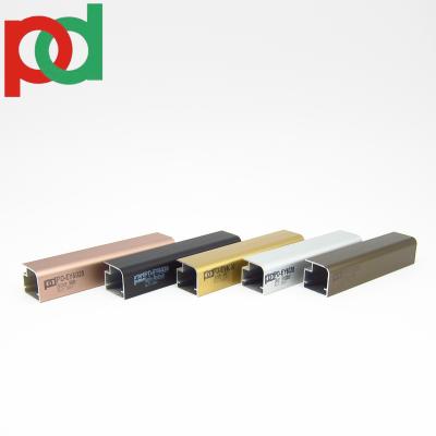 China Extrusion Technology 6000 Series Aluminum Profiles For Melamine Furniture Golden Chrome Bronze Anodized In Big Sizes for sale