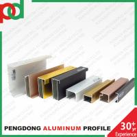 China Extrusion Technology 6000 Series Aluminum Profiles For Melamine Furniture Golden Chrome Bronze Anodized In Big Sizes for sale