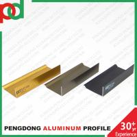 China Extrusion Technology 6000 Series Aluminum Profiles For Melamine Furniture Golden Chrome Bronze Anodized In Big Sizes for sale
