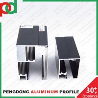 China Office Shopmall Tempered Glass Door Profiles Aluminum Single Track Double Rail Sliding Door for sale