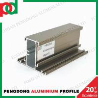 China Champagne Anodized 6063 Grade Aluminium Profile for Doors and Windows with 5.8 Meter Length for sale