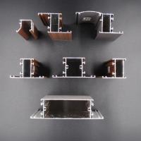 China Libya & Algeria Wood Grain Aluminium Profile For Door And Window for sale