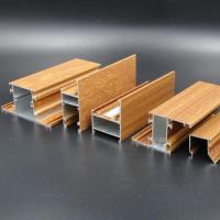 China Libya Algeria Wood Finish Aluminium Profiles Powder Coated Aluminum Extrusions for sale