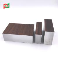 China Wood Grain Aluminium Tube Profiles Extruded Aluminum Rectangular Tubing for sale