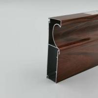 China 6061 Wood Finish Aluminium Profiles Door Frame Extrusion For Hotel Villa for sale